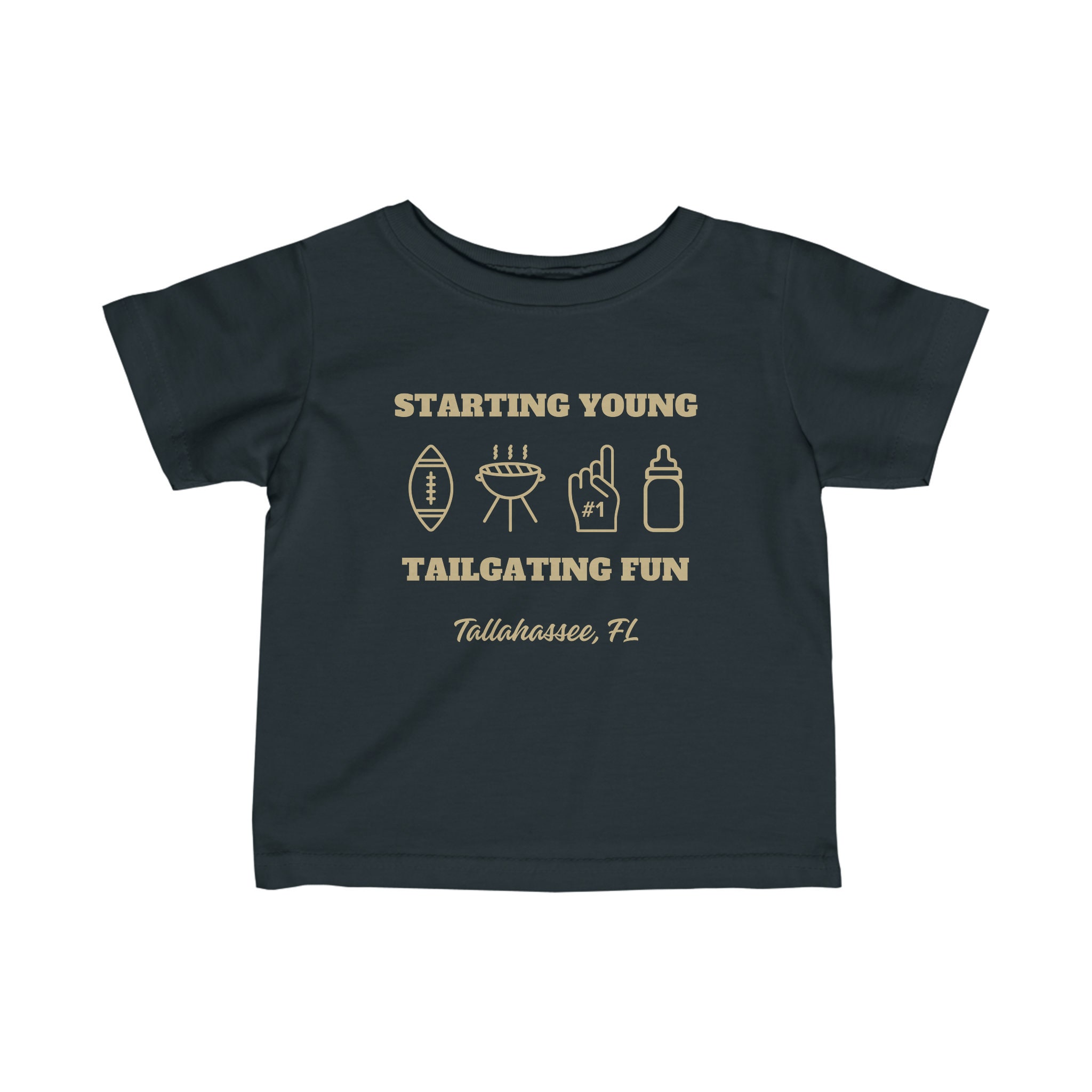 Tallahassee, FL Young Tailgater - Baby Short Sleeve T-shirt, College ...