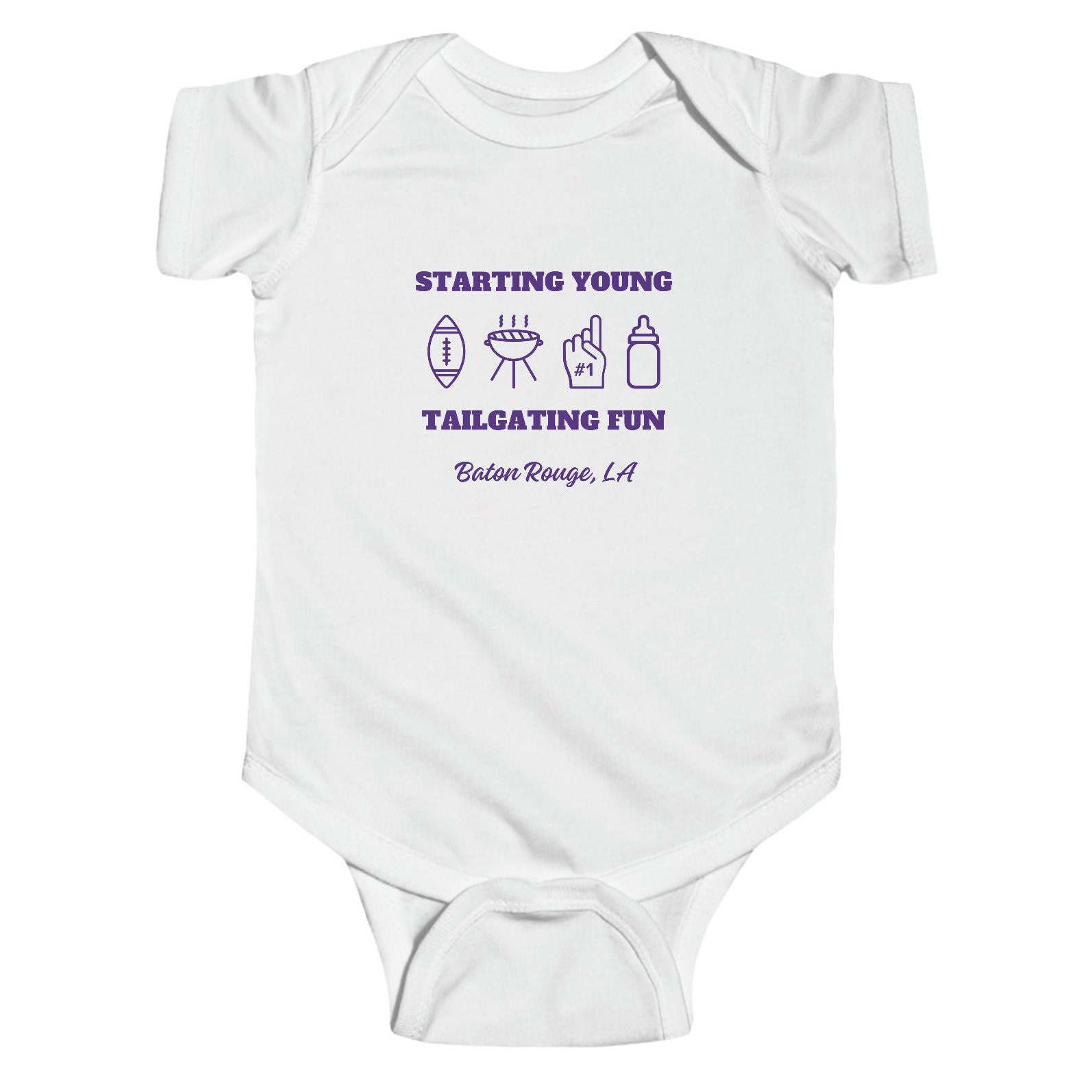 Baton Rouge, LA Young Tailgater Baby Bodysuit, College Football ...