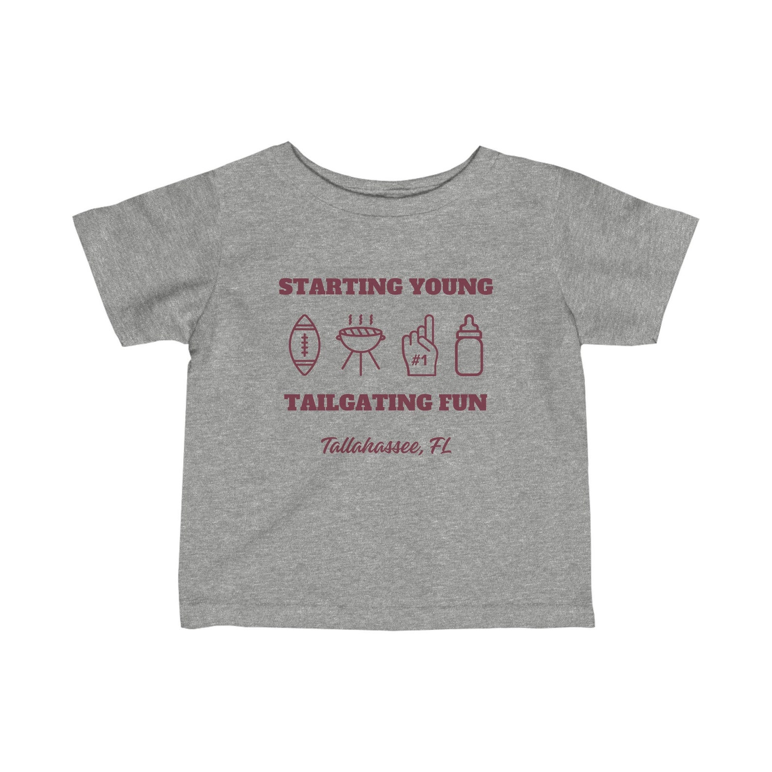 Tallahassee, FL Young Tailgater - Baby Short Sleeve T-shirt, College ...