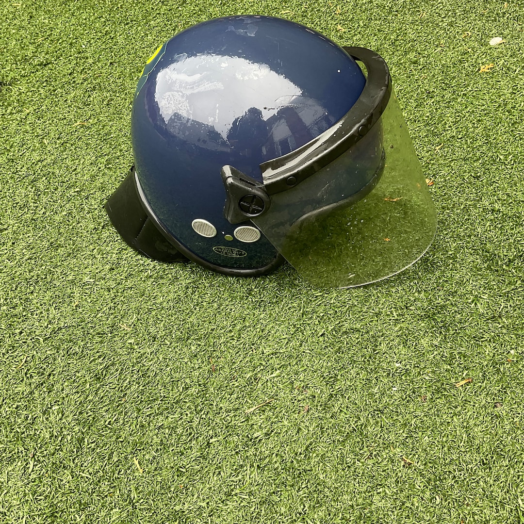 Police Protective Riot Helmet With Visor Chin Strap Original - Etsy