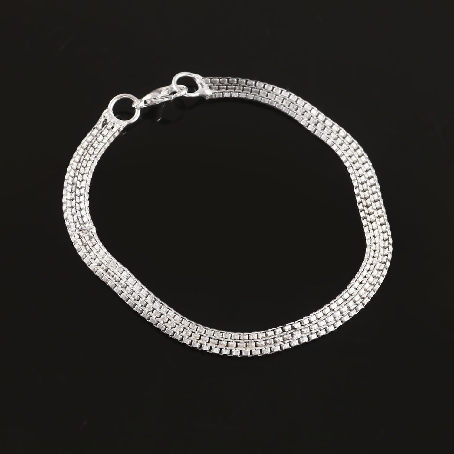 Silver Bracelet, Sterling Silver, Women Silver Link Bracelets, 925 ...