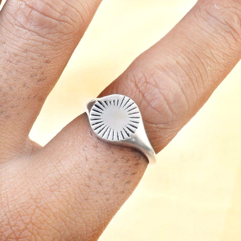 Sun Signet Ring - Etsy
