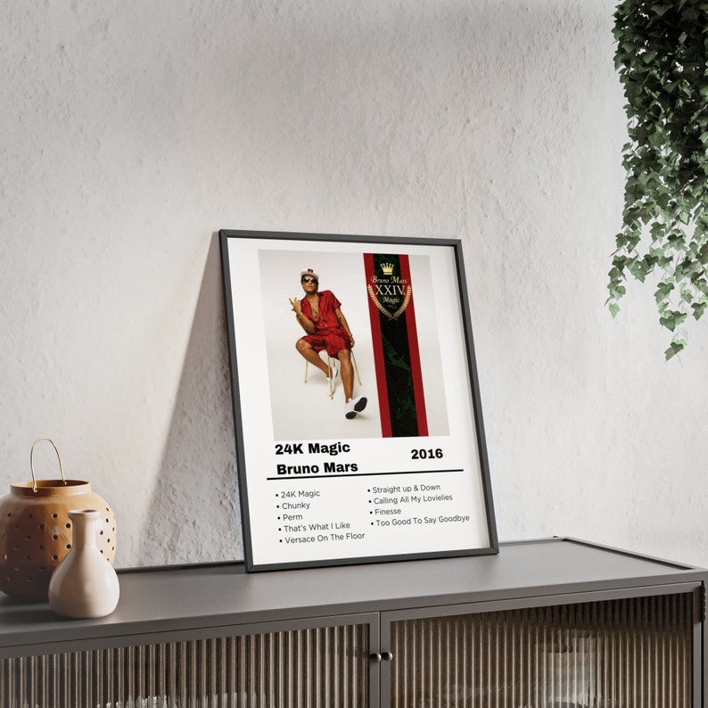 24K Magic Bruno Mars Poster - Etsy