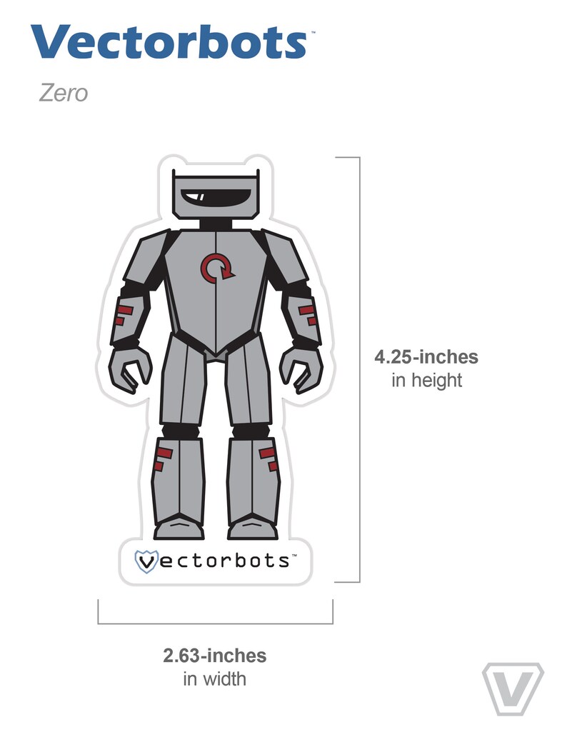 Vectorbots Large Sized Vinyl Sticker Set of 6 Unique Robot Designs - Etsy