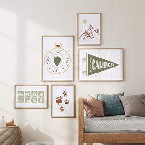 National Park Inspired Happy Camper Art Bundle National Park Nursery ...