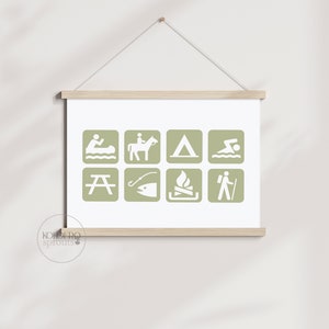 National Park Inspired Happy Camper Art Bundle | National Park Nursery ...