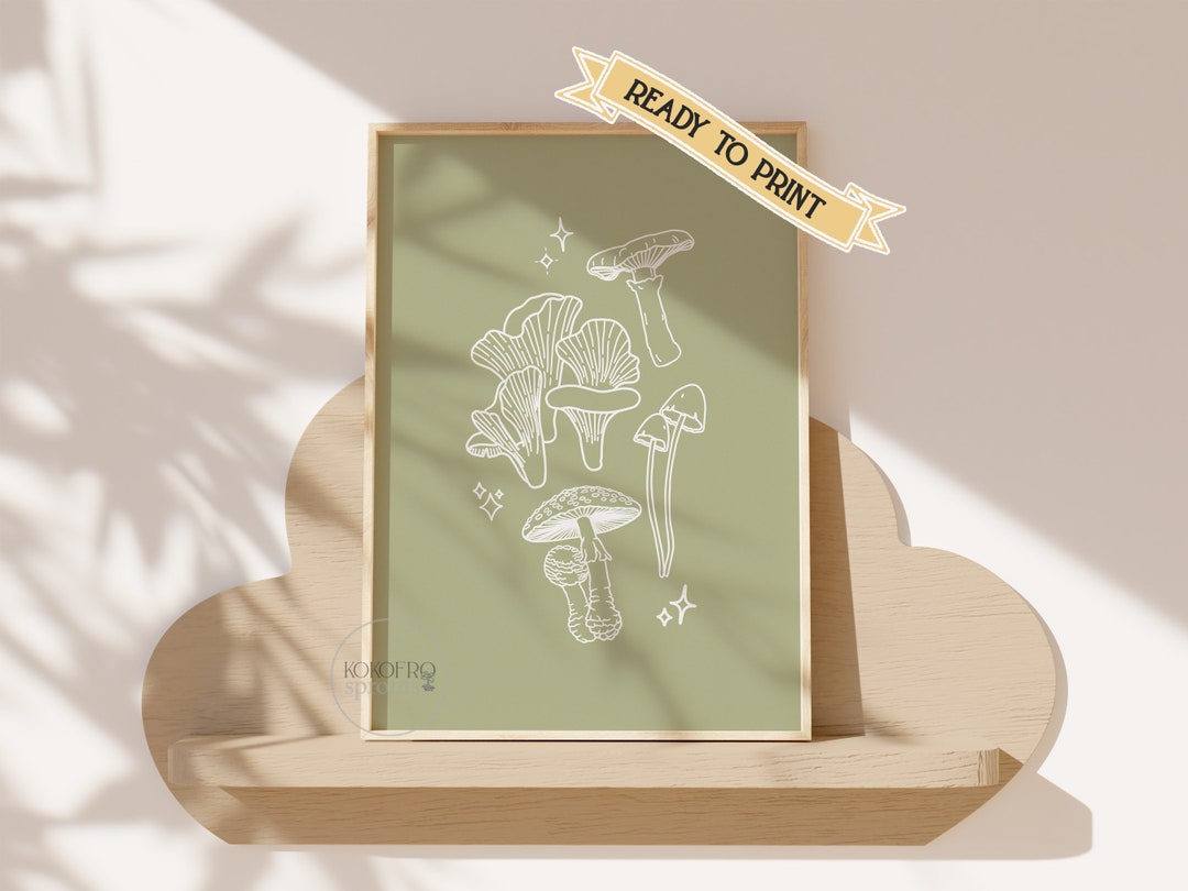 Woodland Mushroom Nursery Art | Whimsical Nursery Decor | Mushroom ...