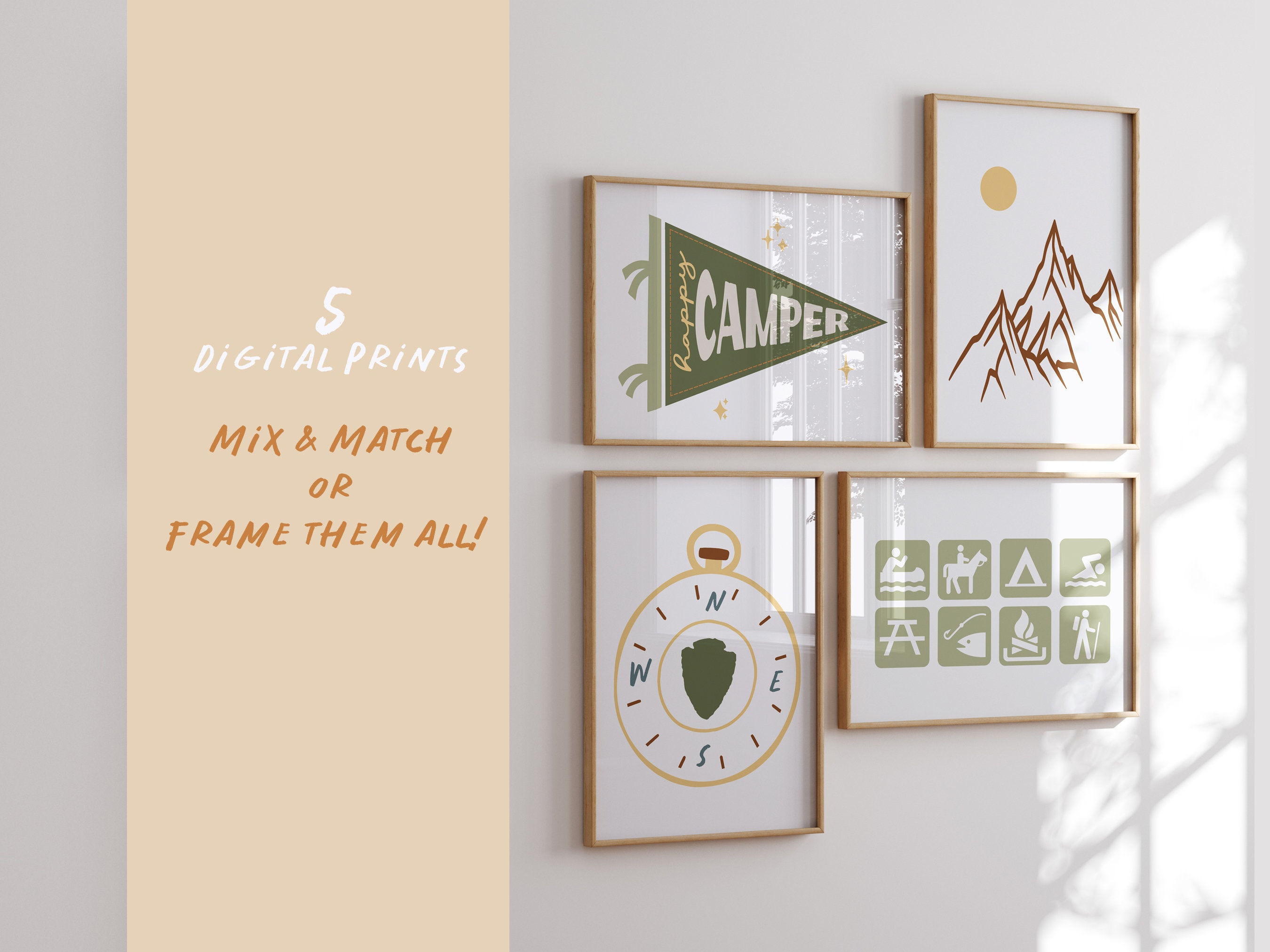 National Park Inspired Happy Camper Art Bundle National Park - Etsy