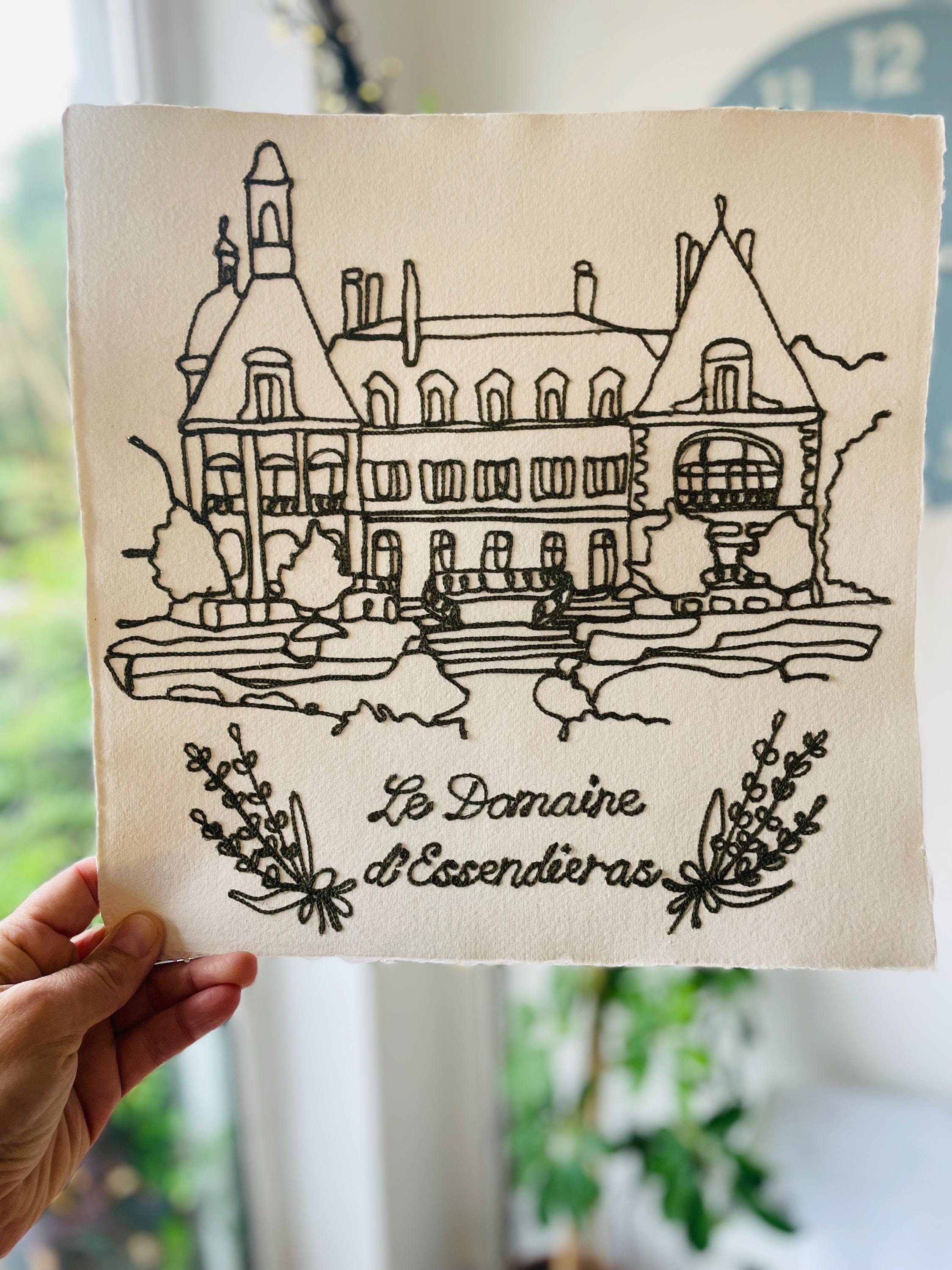 Embroidered Wedding/ Memory Venue Keepsake. - Etsy