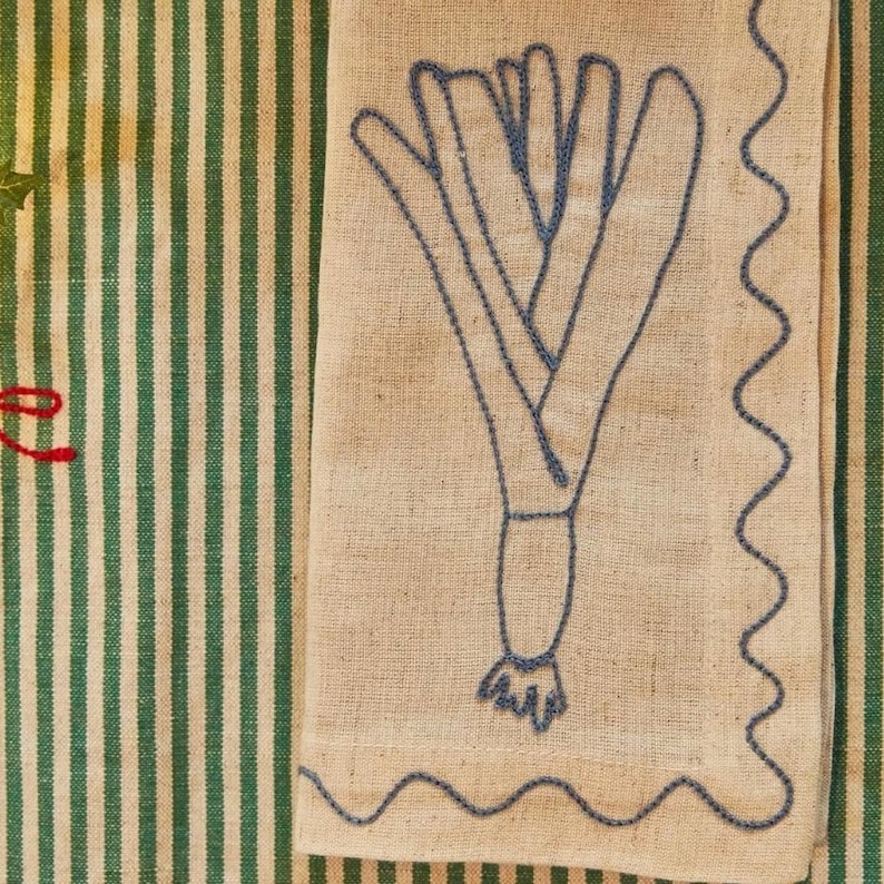 Embroidered Vegetable Napkins (set of 6) - Etsy