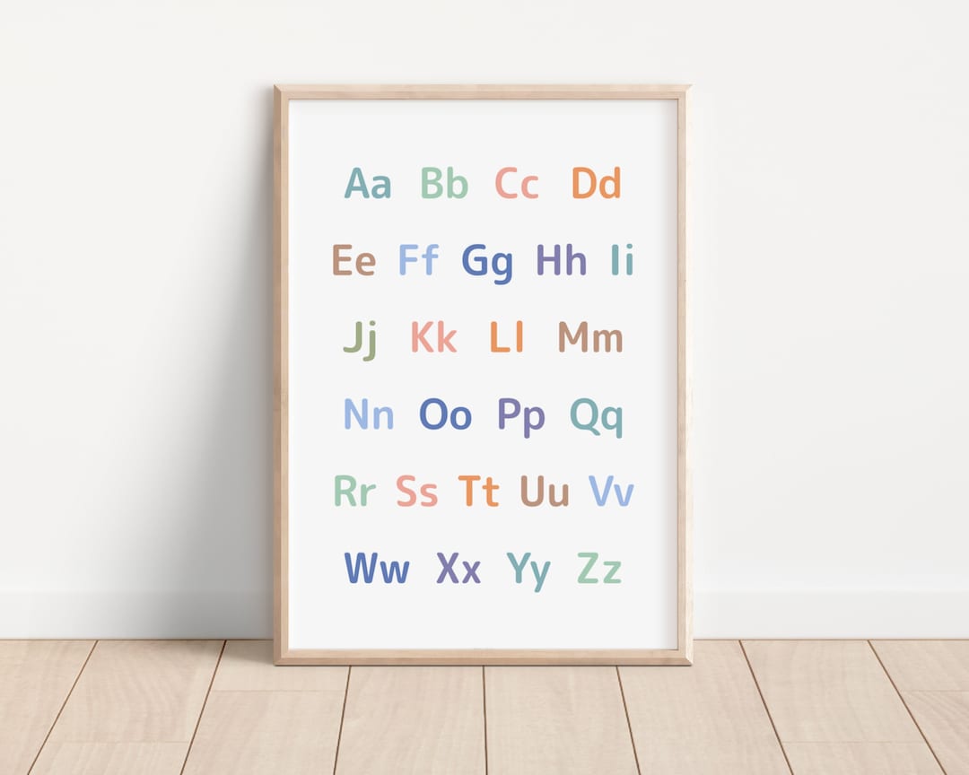 Alphabet Prints Alphabet Printable Educational Poster - Etsy