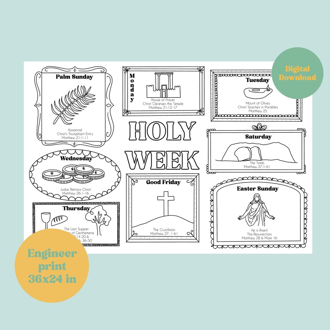 Holy Week Engineer Print - Etsy