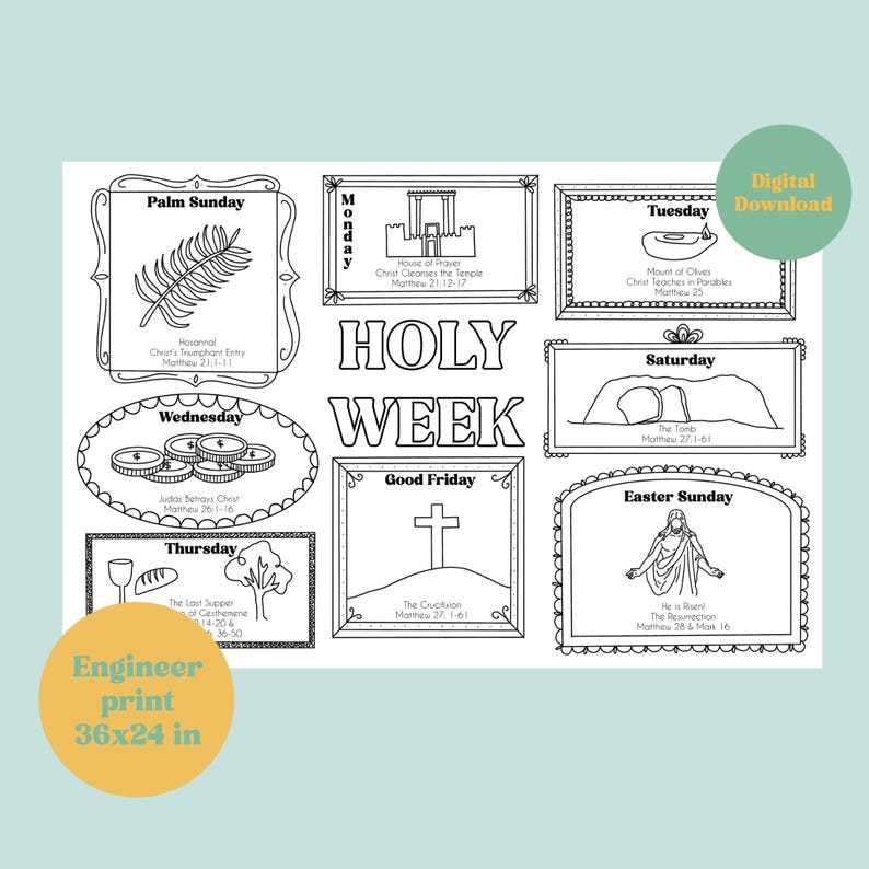 Holy Week Engineer Print - Etsy