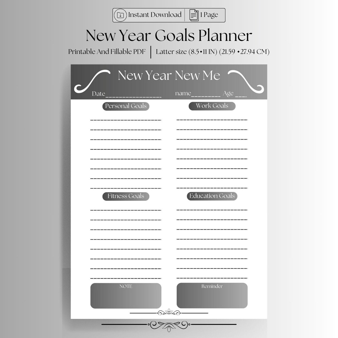 New Year's Goals Planner 2024 | Goal Setting Journal & Organizer for ...