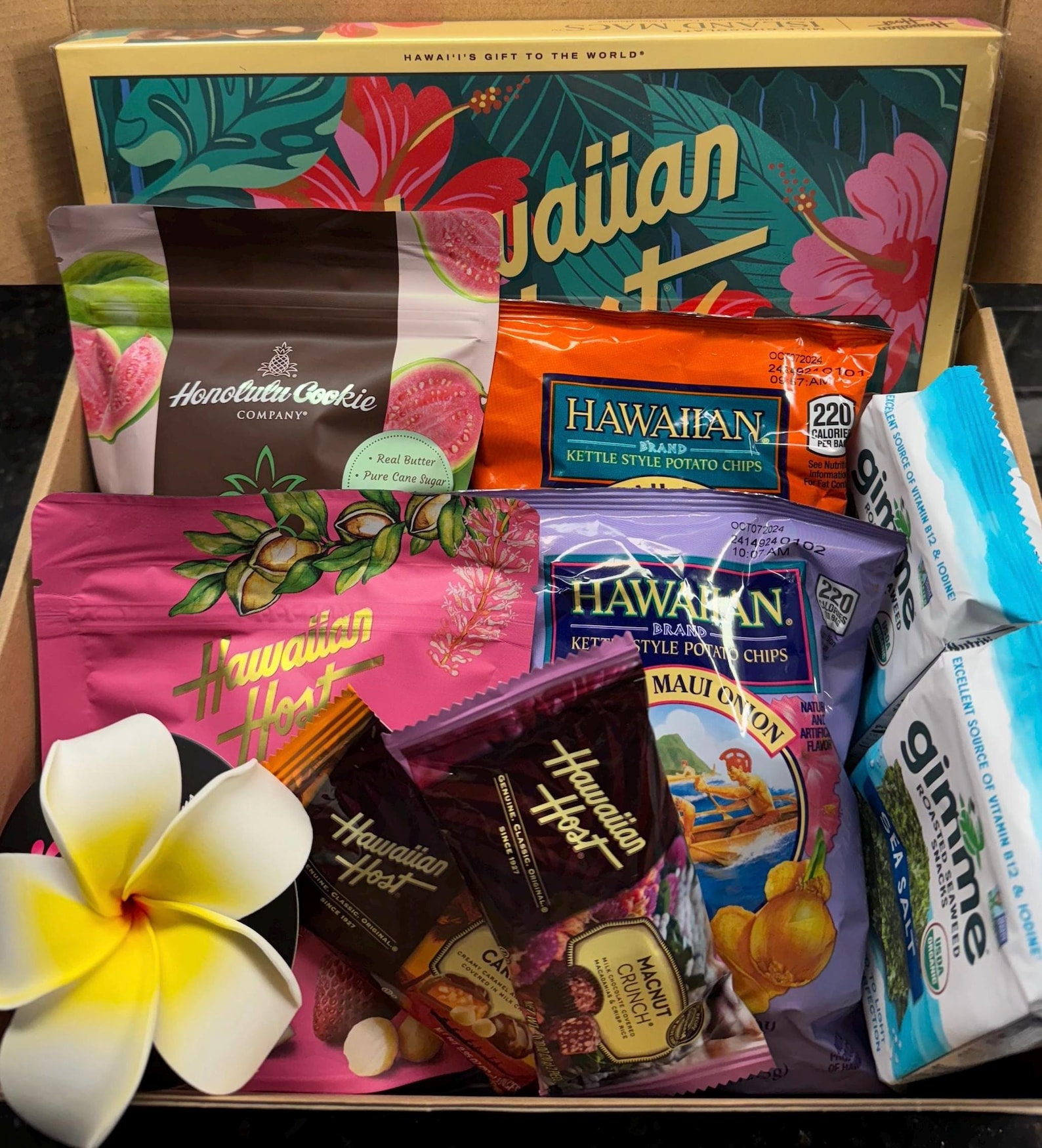 Aloha Gift Box Hawaiian Treats Gift, Hawaiian Host, Honolulu Cookie ...