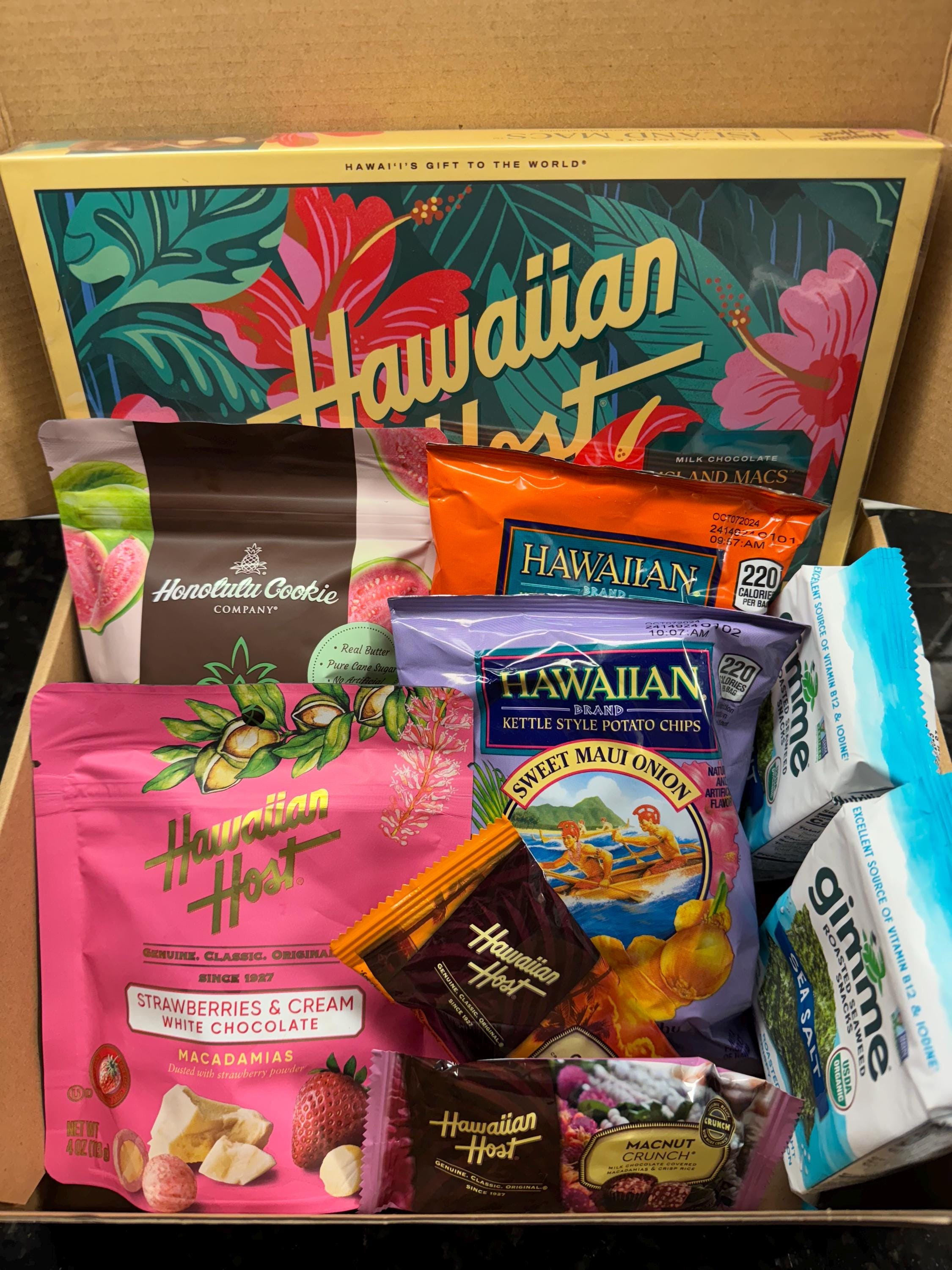 Aloha Gift Box Hawaiian Treats Gift, Hawaiian Host, Honolulu Cookie ...