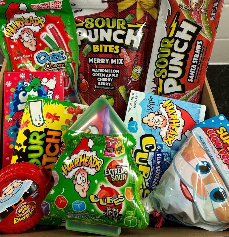 Teen and Tween Sweet and Sour Christmas Candy Gift Box - Etsy