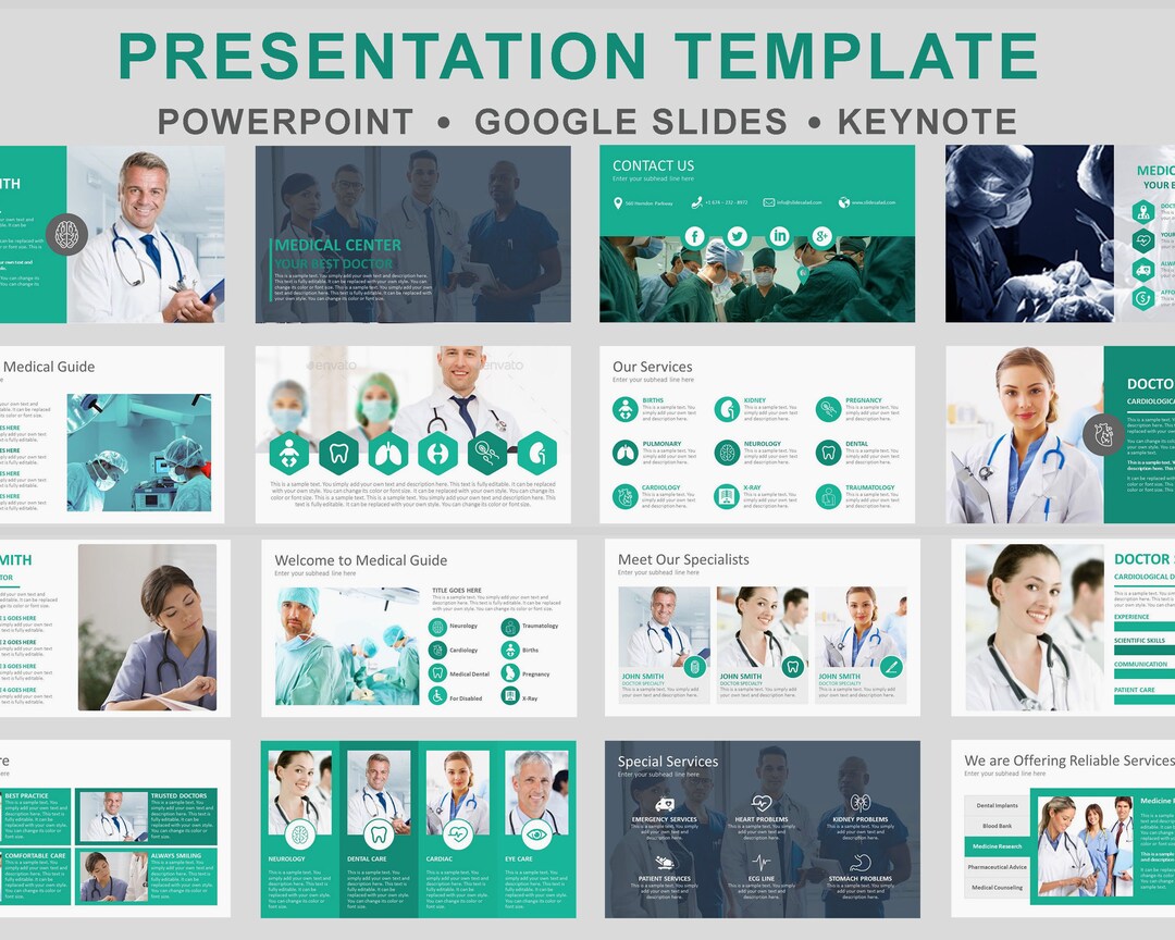 Medical Powerpoint Template Nursing Presentation Template - Etsy