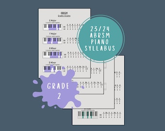 Piano Grade 1, ABRSM Scales & Arpeggios Printable Sheet Music - Etsy
