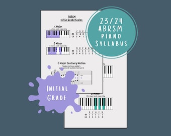 Piano Grade 1, ABRSM Scales & Arpeggios Printable Sheet Music - Etsy