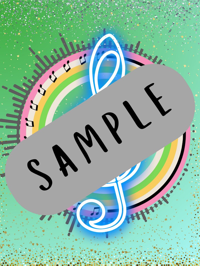 Treble Clef Colourful Music Poster - Music Theory - Music Education ...