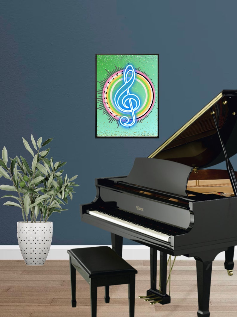 Treble Clef Colourful Music Poster - Music Theory - Music Education ...