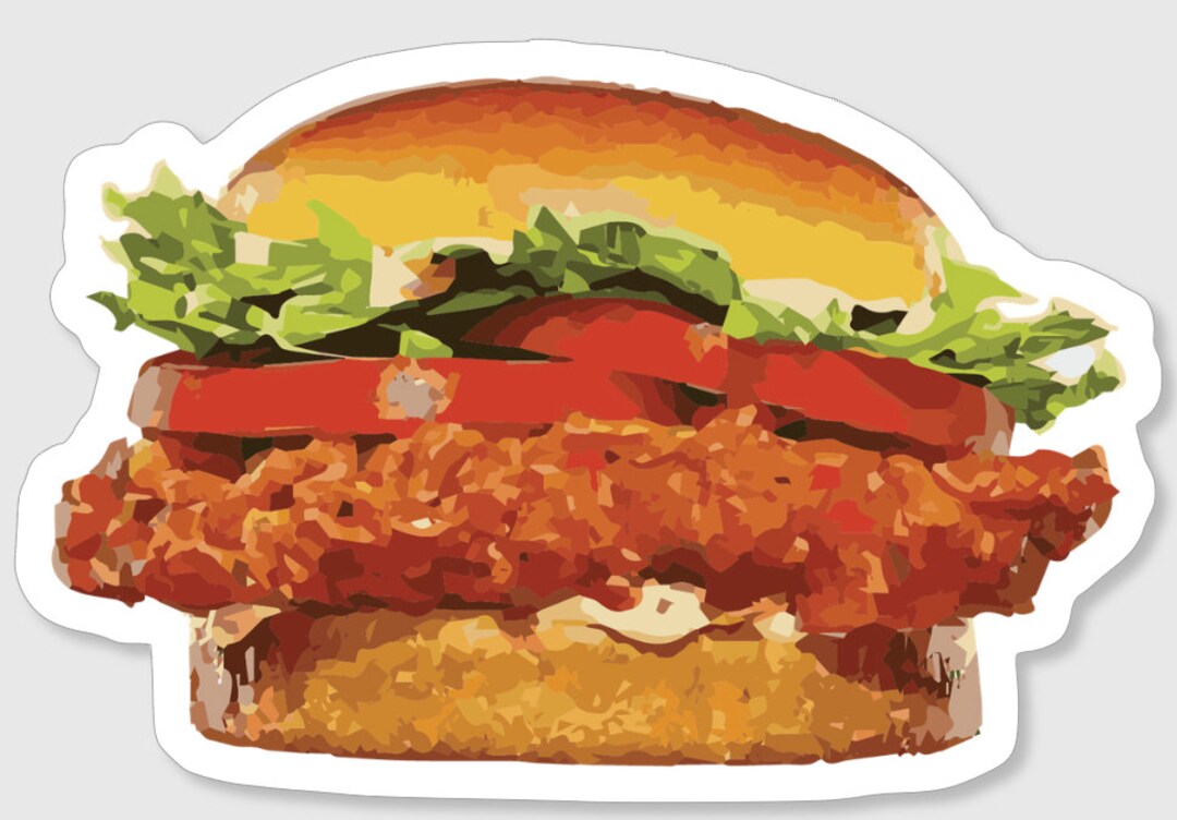Spicy Chicken Sandwich Sticker - Etsy