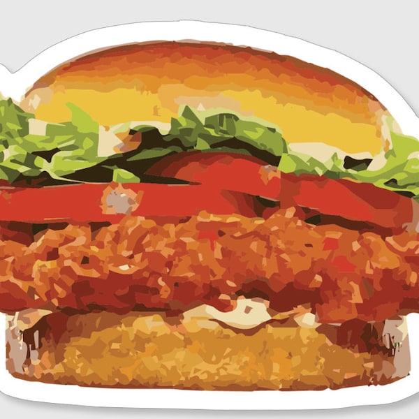 Chicken Sandwich Stickers - Etsy