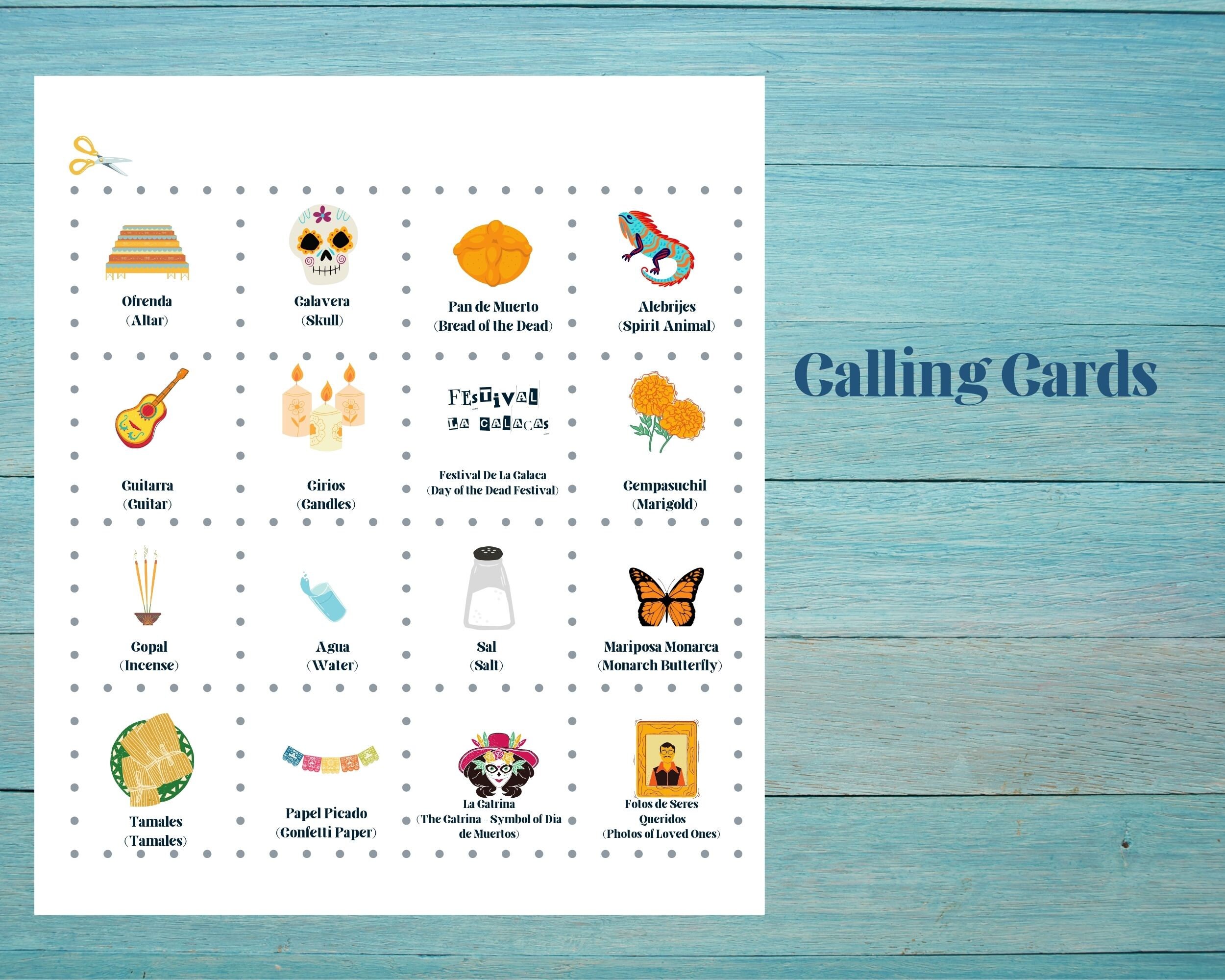 25 Dia De Los Muertos Bingo Game Cards, Day of the Dead Party ...