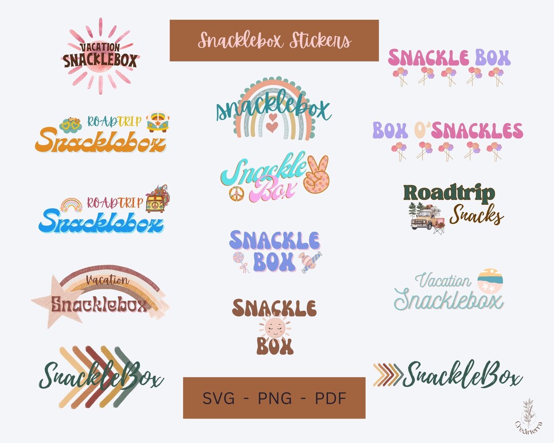 Digital Stickers, Snacklebox Stickers, Boho Stickers, Hippy Stickers ...