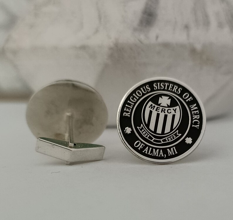 Custom Coat of Arms Cufflinks, Sterling Silver Family Crest, Handmade ...