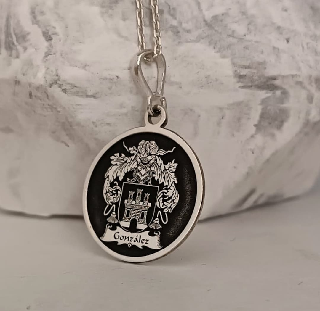 Personalized Sterling Silver Pendants With Family Crest, Custom Own ...