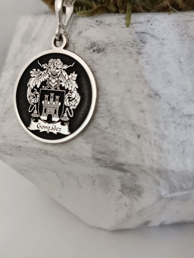 Personalized Sterling Silver Pendants With Family Crest, Custom Own ...