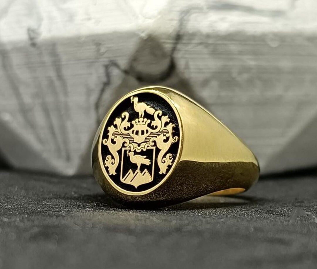 Family Symbol Coat of Arms Family Tree Coat of Arms Signet Ring, Silver ...