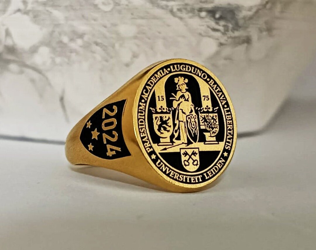 Sterling Silver Oval Signet Ring: Custom College, University, or High ...