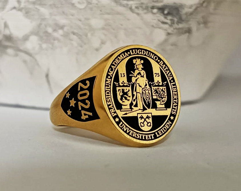 Sterling Silver Oval Signet Ring: Custom College, University, or High ...