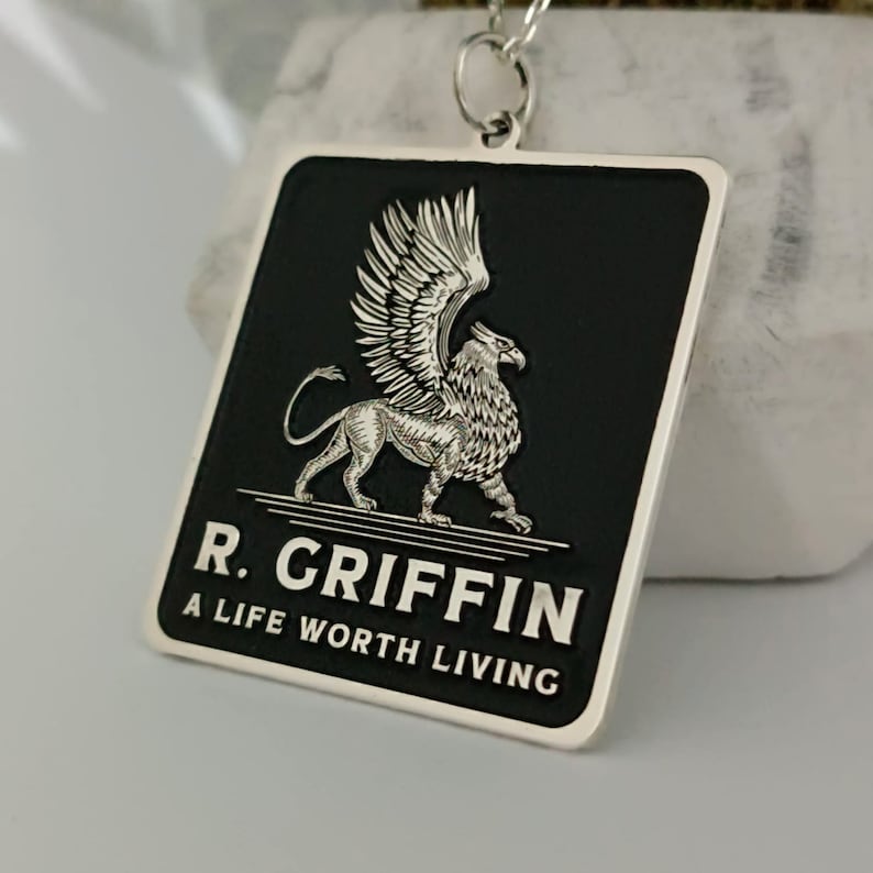 Custom Sterling Silver Logo Necklace, Personalized Family Crest ...