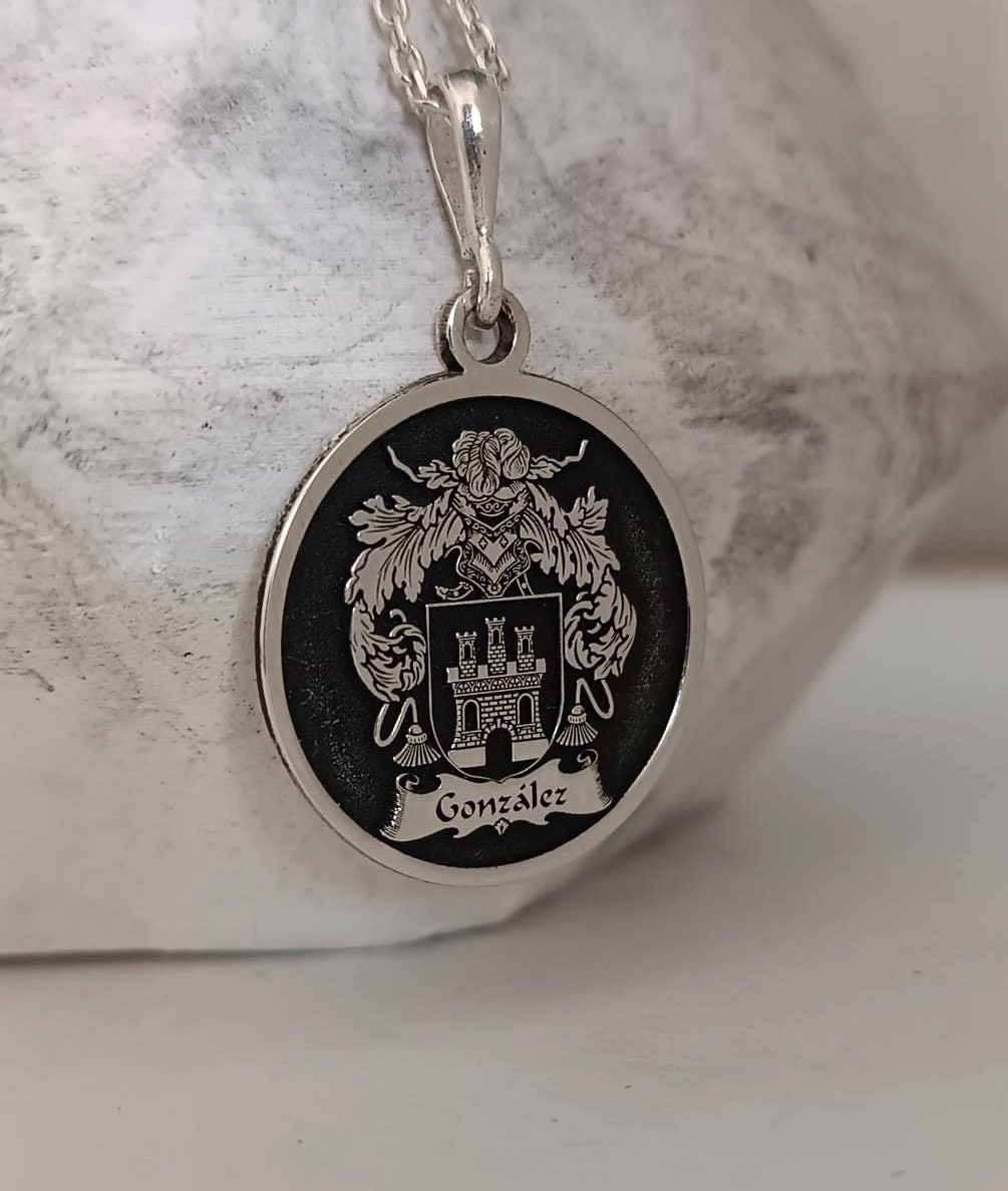 Personalized Sterling Silver Pendants With Family Crest, Custom Own ...
