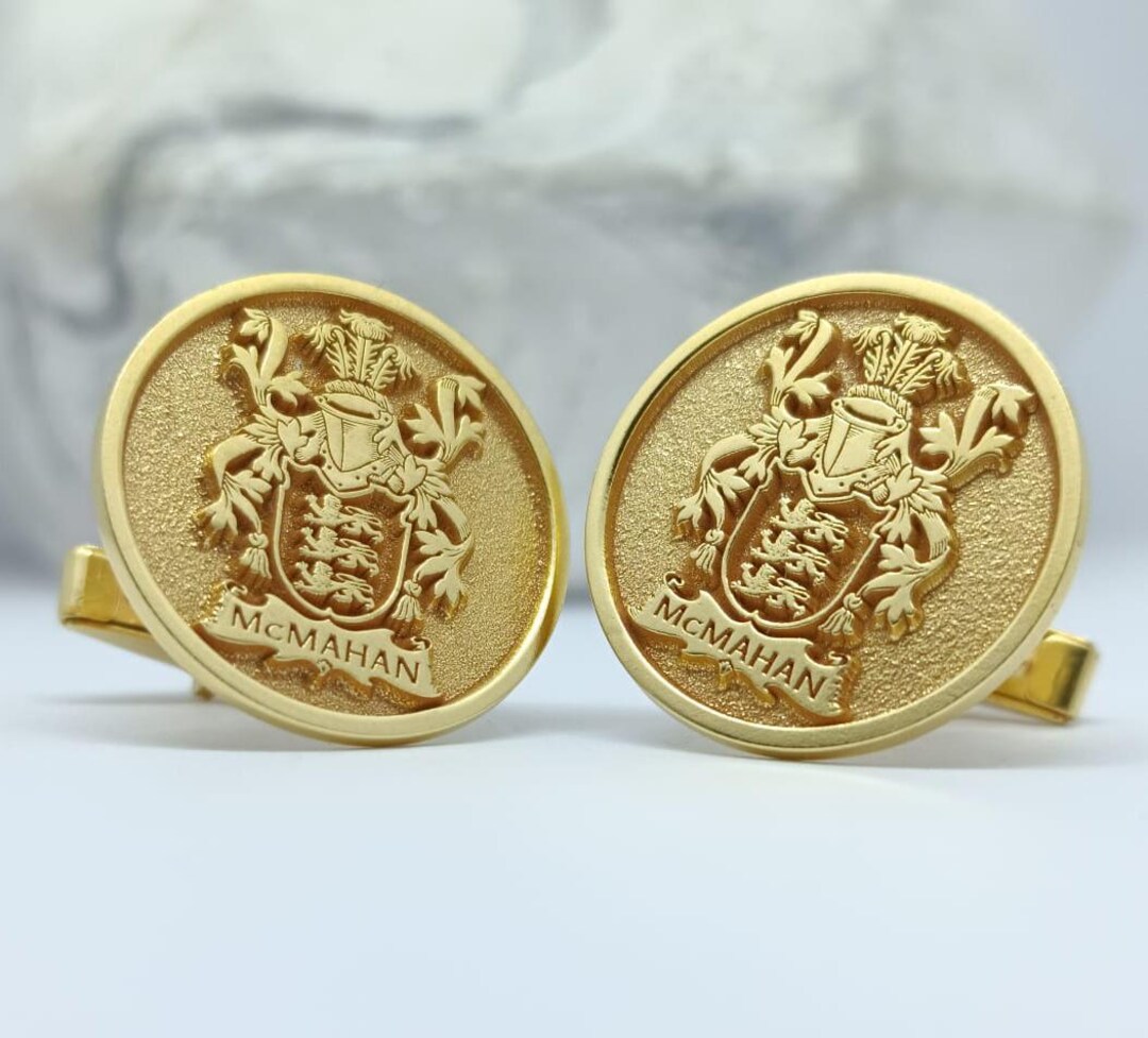 Personalized Sterling Silver Cufflink With Family Crest, Custom Own ...