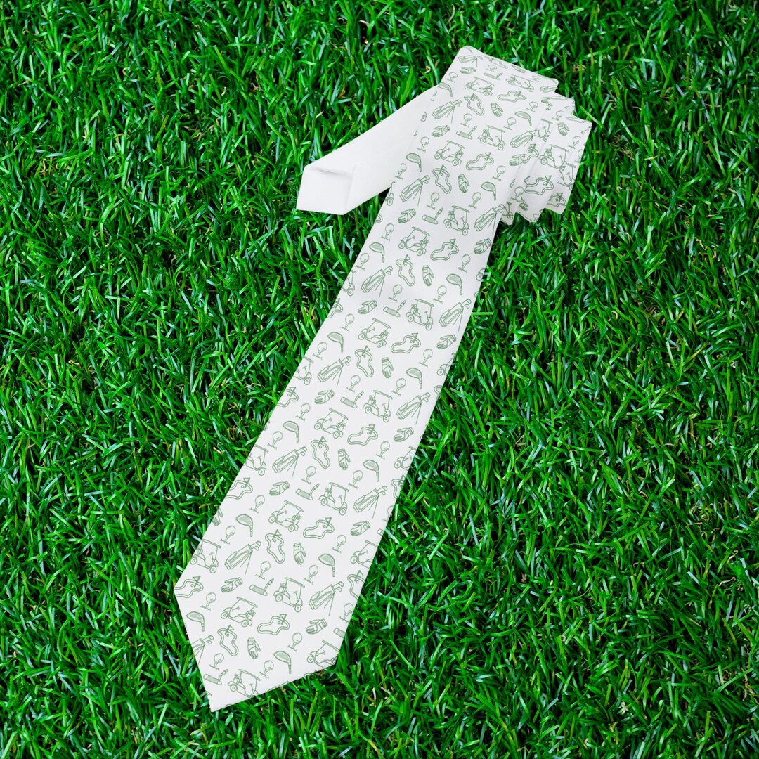 Golf Tie Golfer Golfing Fan Sports Neck Tie Men's Gift for Husband ...