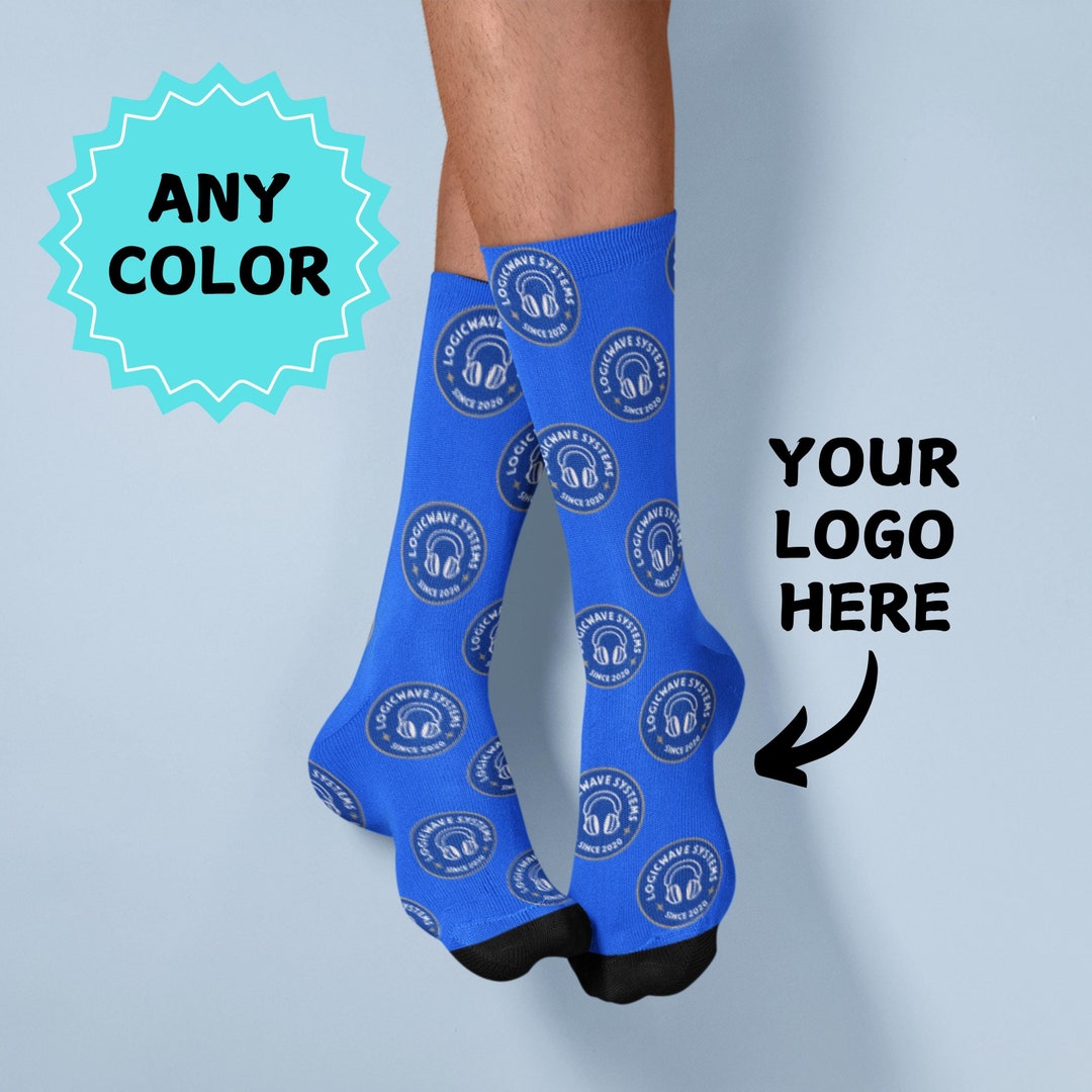 Custom Logo Socks Personalized Photo Dress Socks Gift - Etsy