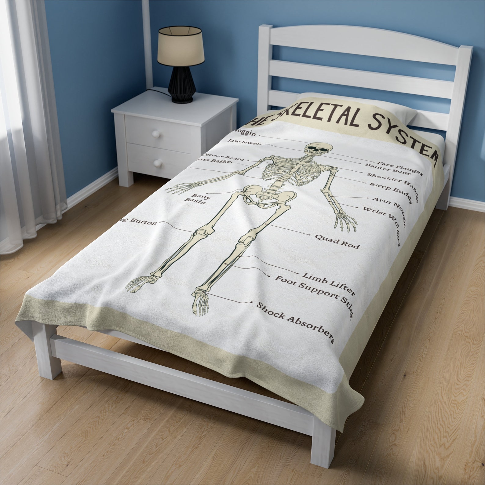 Funny Anatomy Skeleton Blanket, Skeletal System Blanket, Science ...