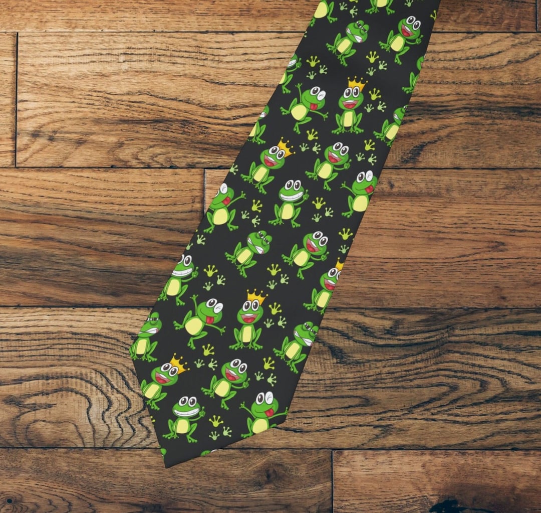 Frog Tie, Animal Tie, Reptile Tie, Frog Necktie Gift, Novelty Tie ...