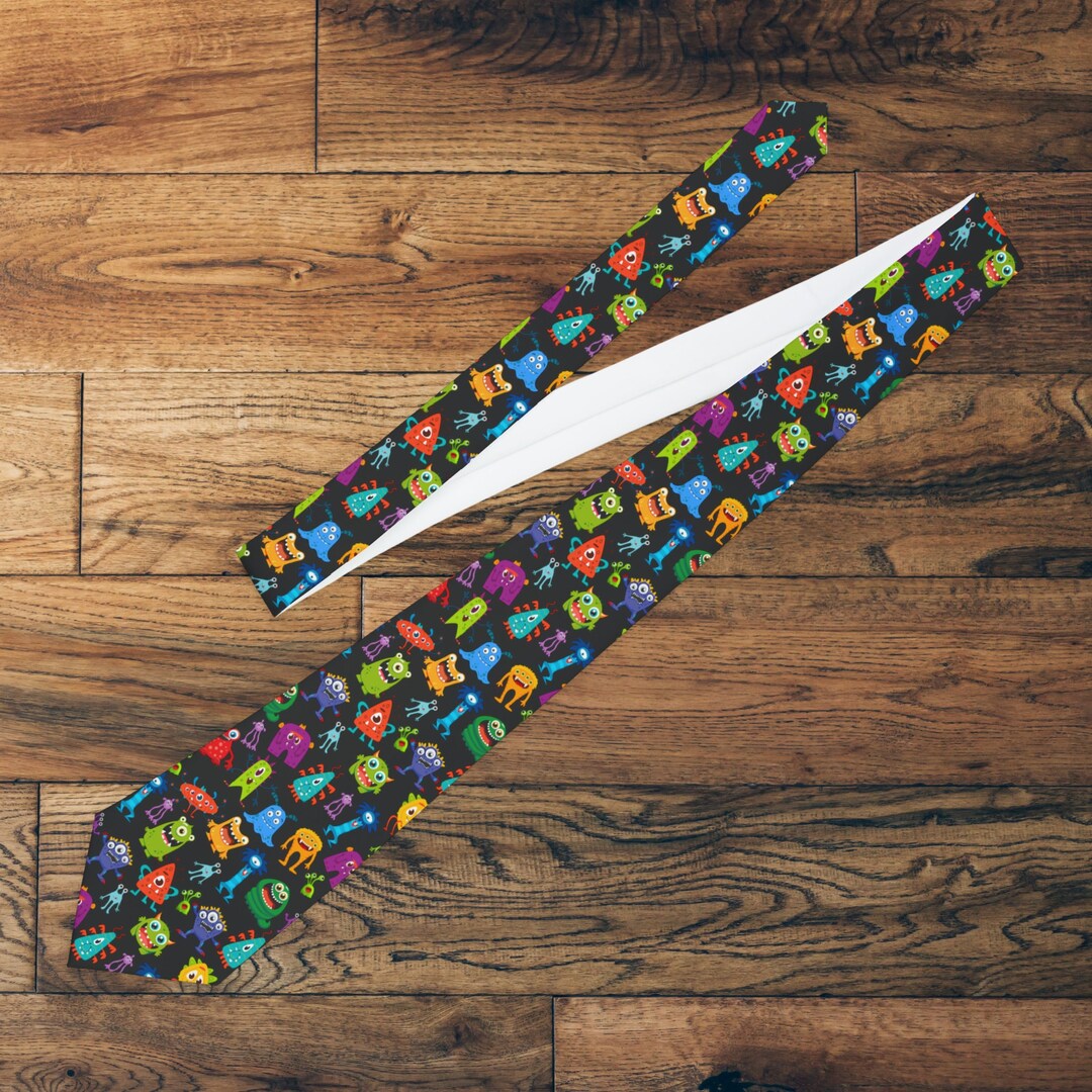 Alien Tie, Monster Tie, Funny Work Office Tie Necktie, Unique Tie ...