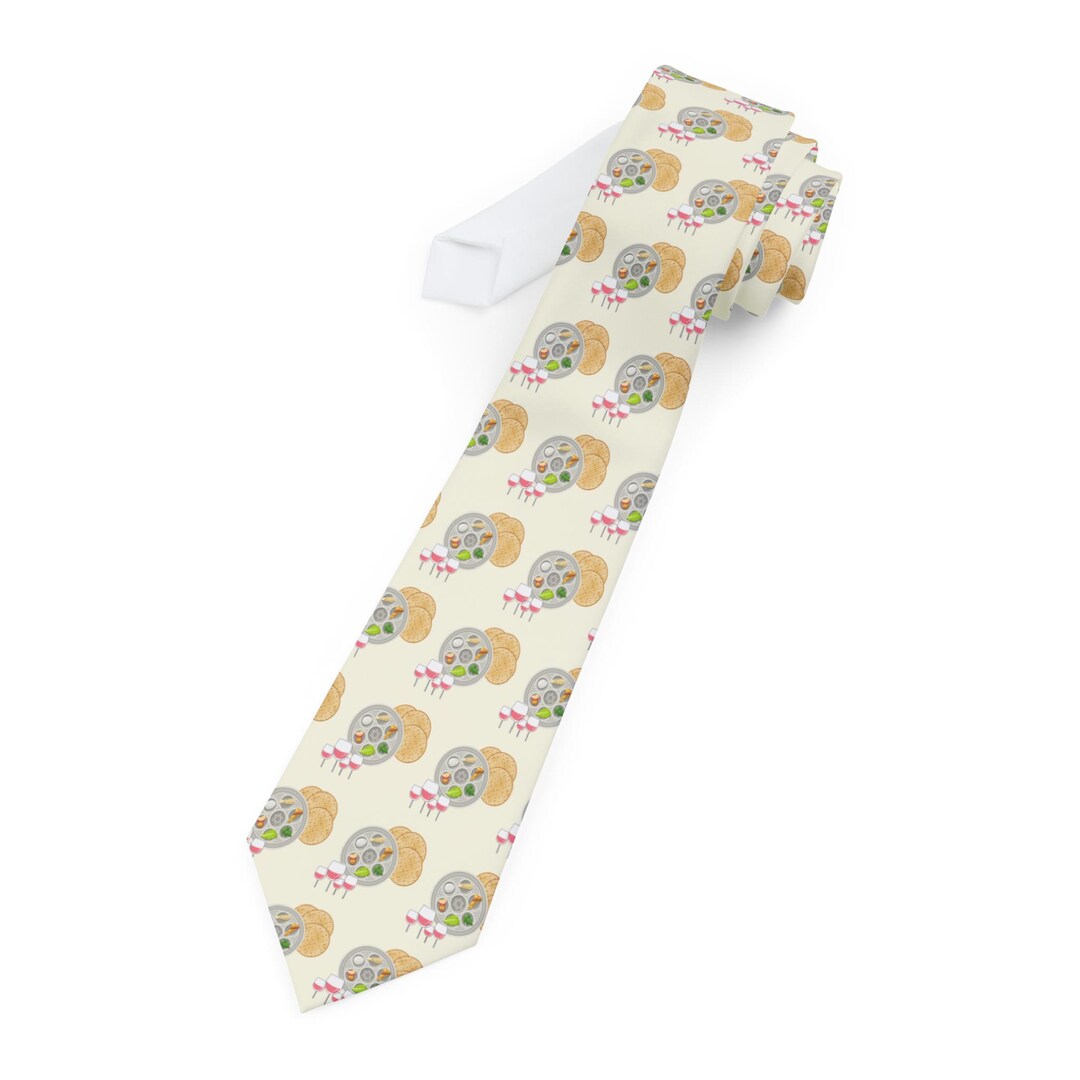 Passover Tie, Seder Plate Neck Tie, Matzah Tie, Passover Gift, Pesach ...
