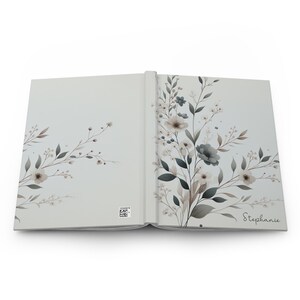 Custom Name Elegant Vintage Flowers Floral Notebook Journal Gift ...