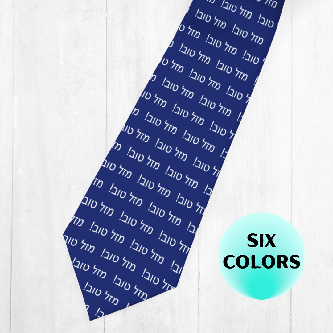 Mazel Tov Tie, Mazal Tov Tie, Shabbos Tie, Jewish Wedding Tie, Bar ...