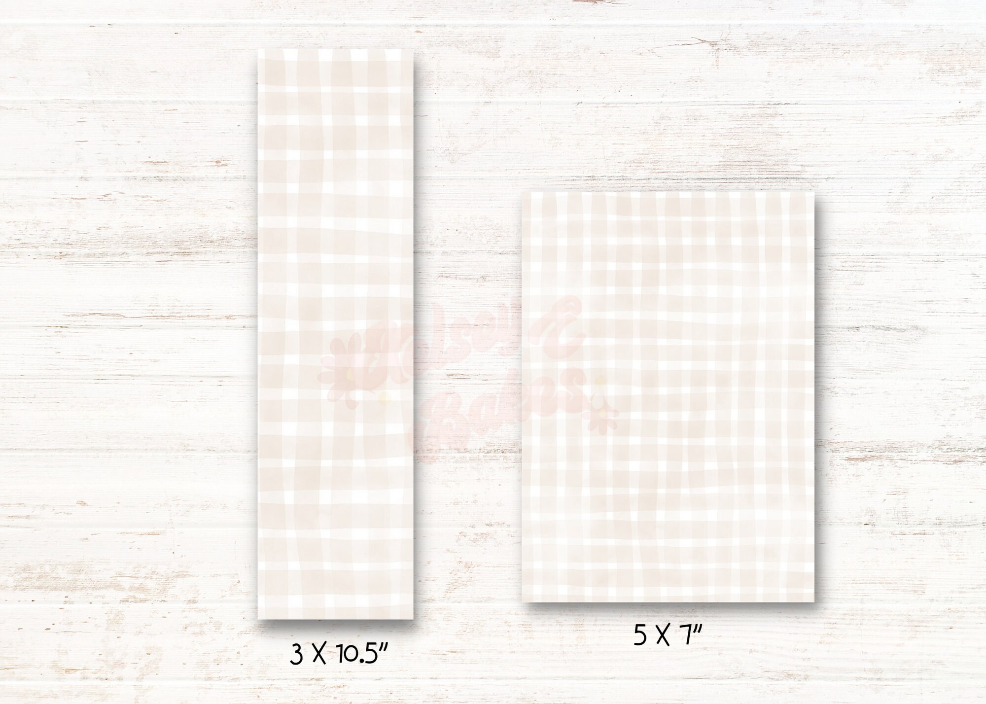 Printable Cookie Bundle Sleeve & Box Backer Tan Gingham - Etsy
