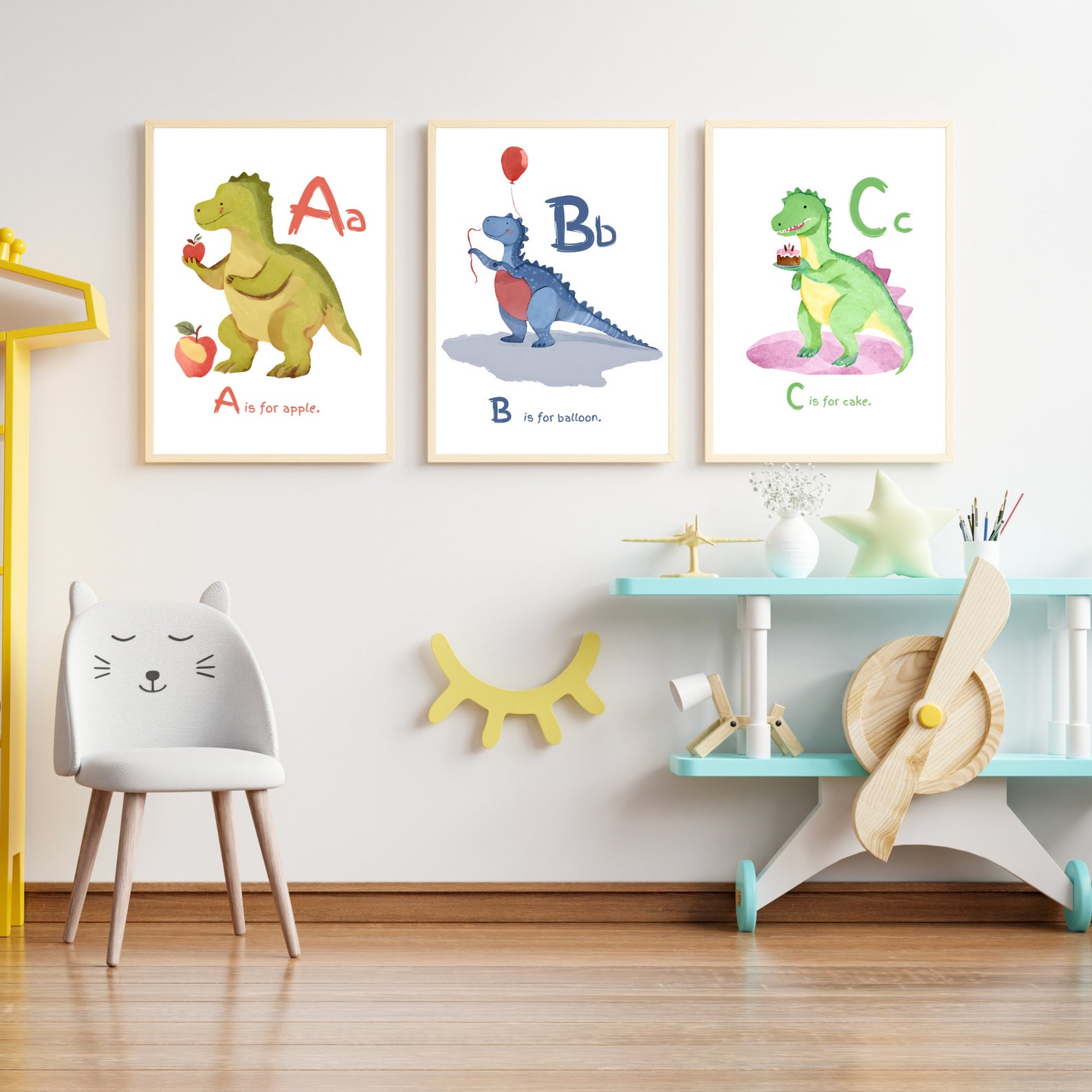 Dinosaur Alphabet Print ABC Printable Dinosaur Printable - Etsy