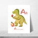 Dinosaur Alphabet Print ABC Printable Dinosaur Printable - Etsy
